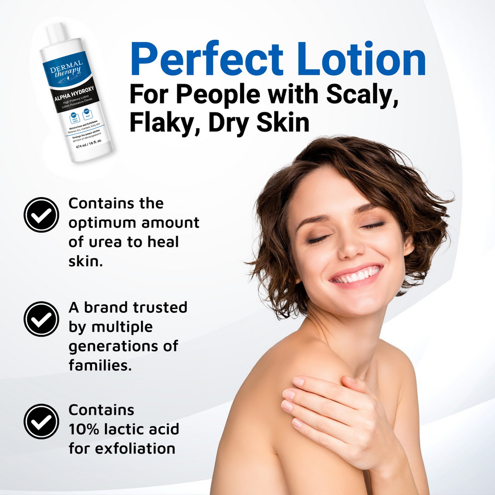 Alpha Hydroxy Lotion | 10% Urea/10% Lactic Acid | Dermal Therapy-16oz