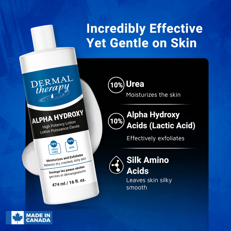 Alpha Hydroxy Lotion | 10% Urea/10% Lactic Acid | Dermal Therapy-16oz